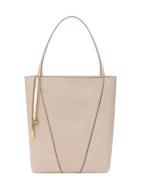 Chloé Medium Tote Bag With Chain Detail - Pink