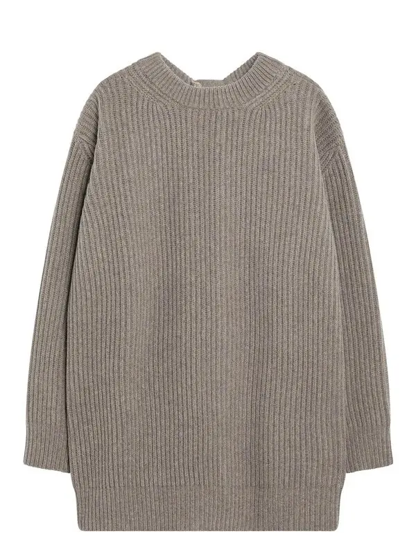 MAISON MARGIELA Oversized Ribbed Sweater - Beige