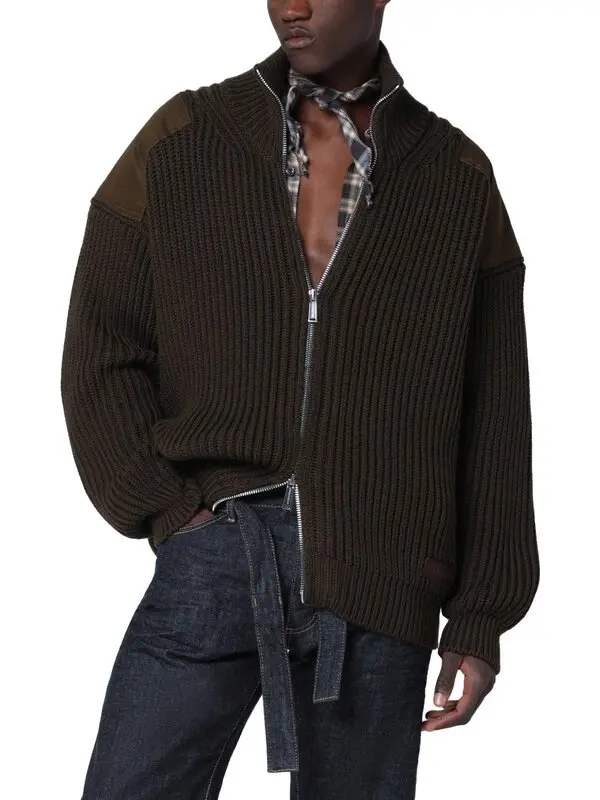 MAGLIANO X D2 Military Wool Zip-up Cardigan - Green