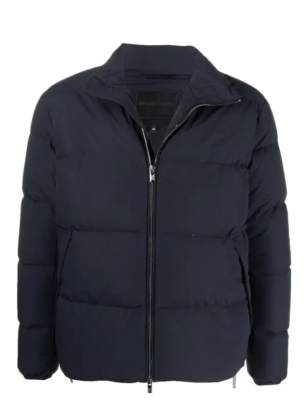 Emporio Armani Nylon Down Short Jacket - Blue