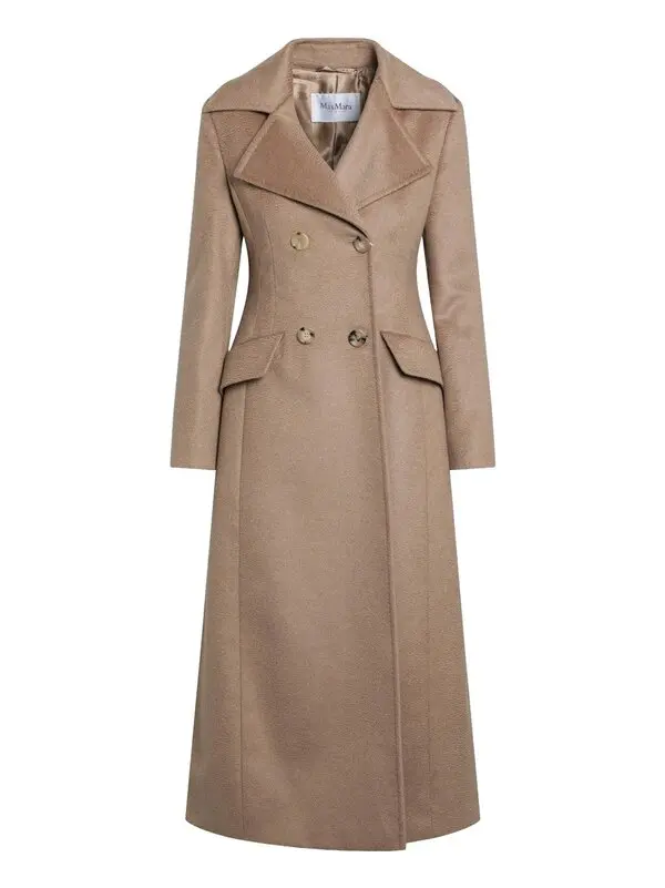 Max Mara Long Double-breasted Coat - Beige