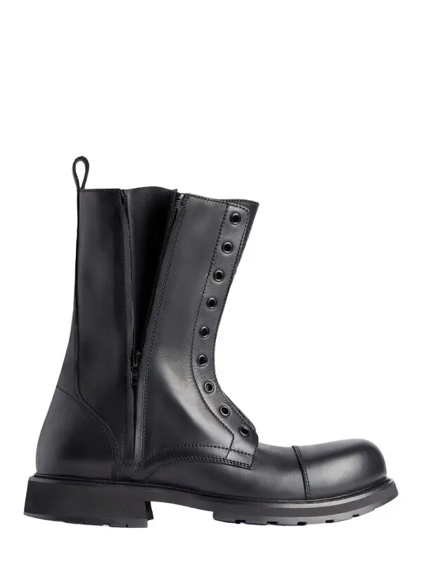 Balenciaga Truck Leather Boots - Black