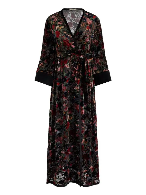 Alice + Olivia Nomi Maxi Kimono - Black