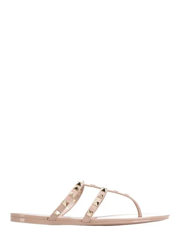 Valentino Garavani Summer Rockstud Thong Sandals - Powder