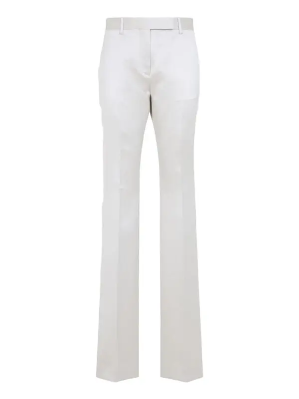 TOM FORD Cotton And Silk-blend Trousers - White