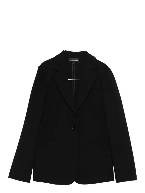 Emporio Armani Interlock Jersey Blazer - Black