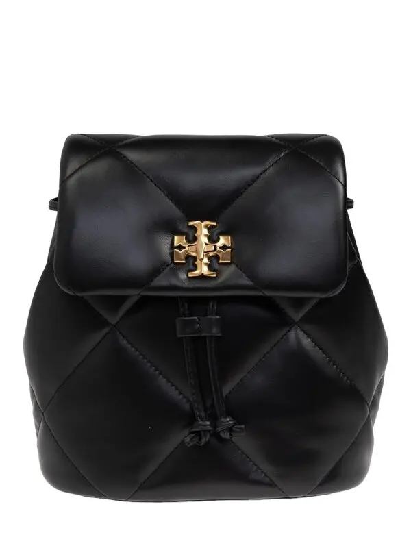 Tory Burch Kira Diamond Small Leather Backpack - Black