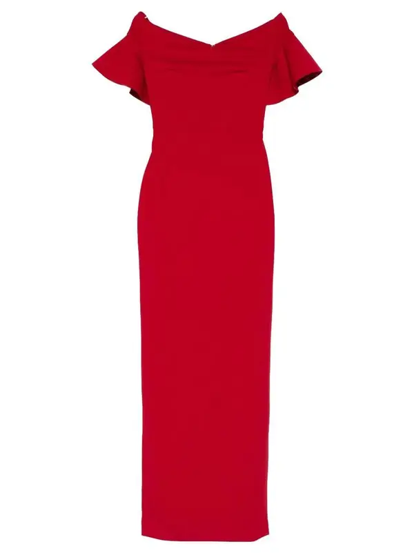 Solace London Cielo Maxi Dress - Red