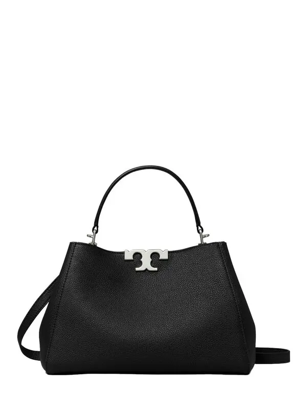 Tory Burch Eleanor Medium Leather Satchel - Black