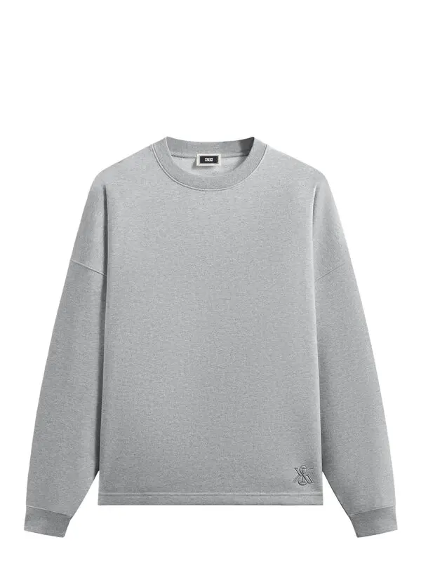 Kith Sueded French Terry Lawson Long Sleeve Tee - Grey