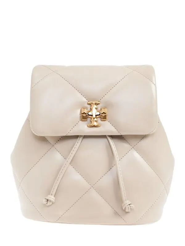 Tory Burch Kira Diamond Small Leather Backpack - White
