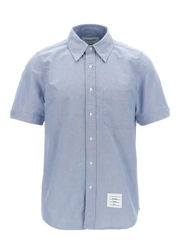 Thom Browne Cotton Shirt - Clear Blue