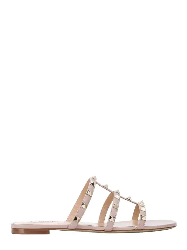 Valentino Garavani Rockstud Leather Sandals - Powder