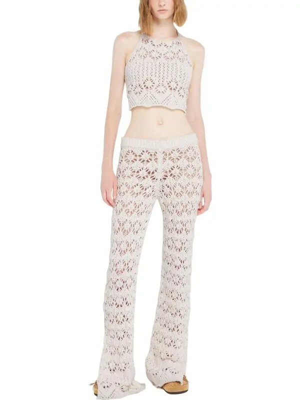 Alanui Lagoon Romance Cotton Pant - Cream