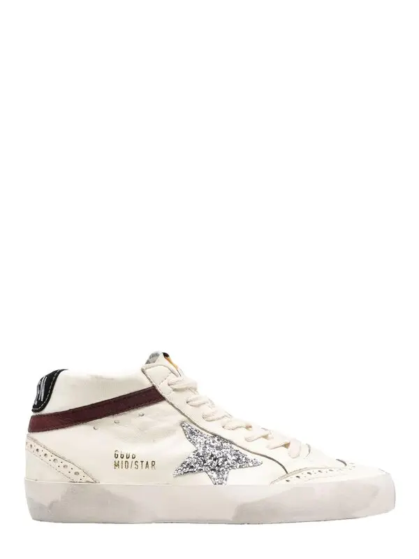 GOLDEN GOOSE Mid Star Leather Sneakers - White