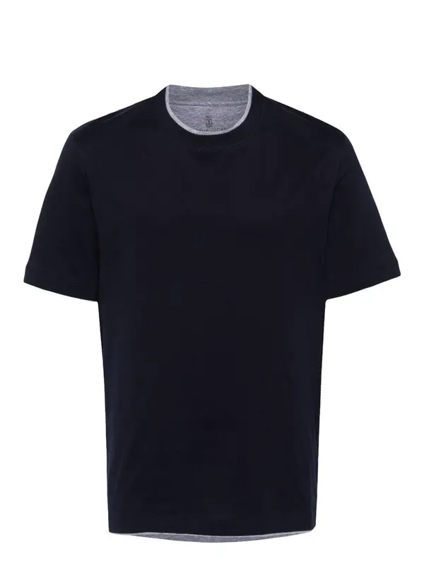Brunello Cucinelli Cotton T Shirt - Blue