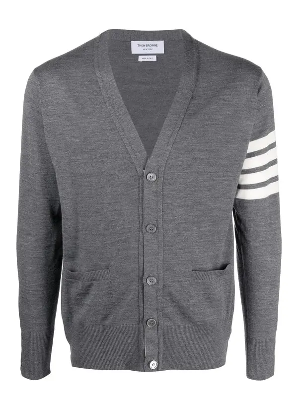 Thom Browne Wool Cardigan - Grey