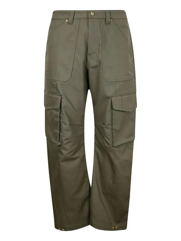 GOLDEN GOOSE Cotton Cargo Trousers - Verde Scuro