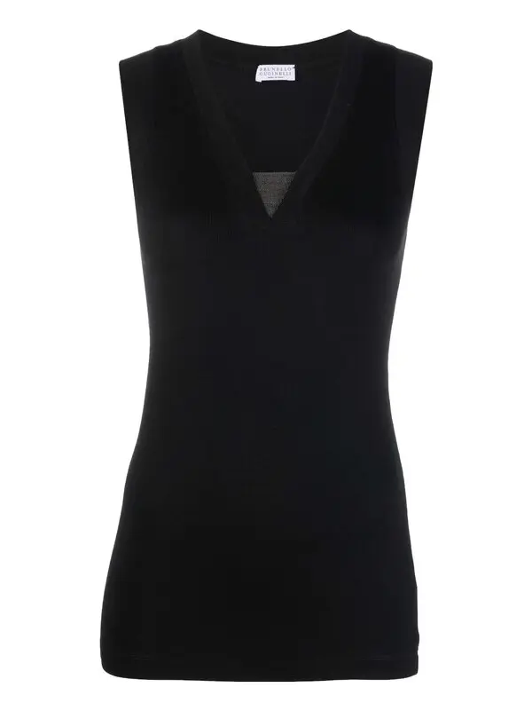 Brunello Cucinelli Cotton Tank Top - Black
