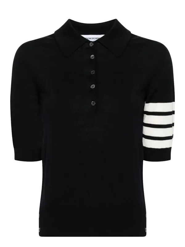 Thom Browne Wool Polo Shirt - Blue