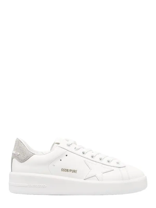 GOLDEN GOOSE Purestar Leather Sneakers - Silver