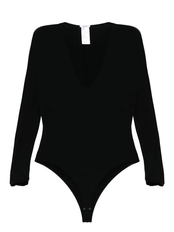 Wolford V-neck Bodysuit - Black