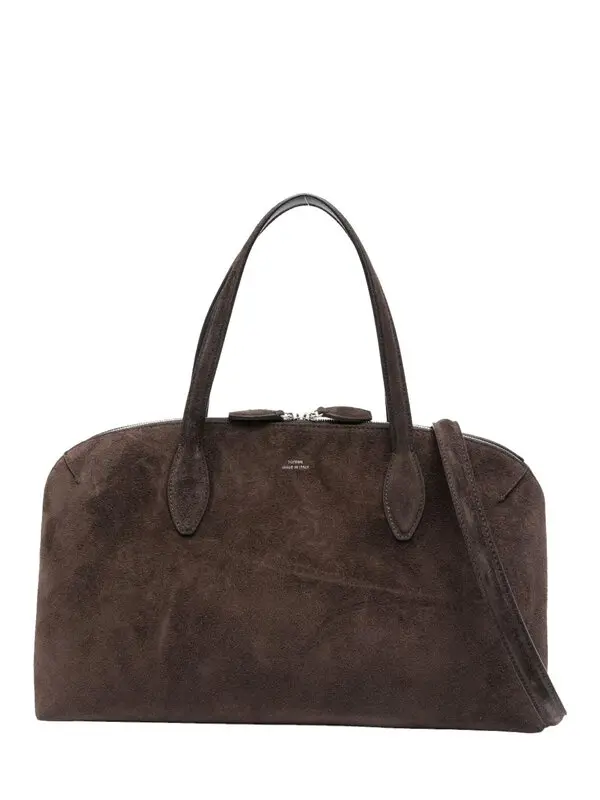 TOTEME Suede Leather Tote Bag - Brown