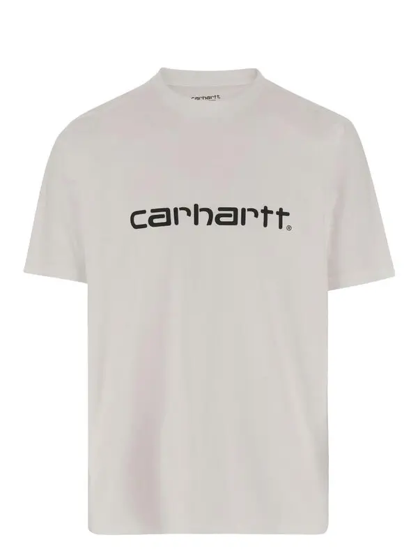 Carhartt Work In Progress Logo Cotton T Shirt - White