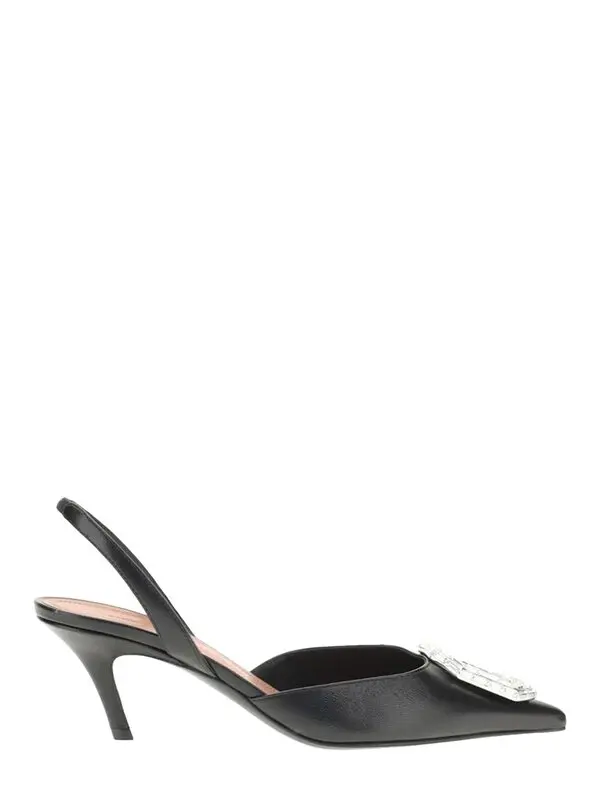 Amina Muaddi Camelia 60 Slingback Pumps - Black