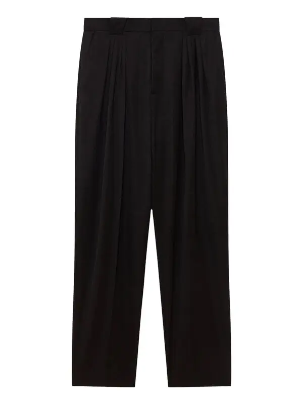 Casablanca Wool Five Pleat Tailored Trousers - Black