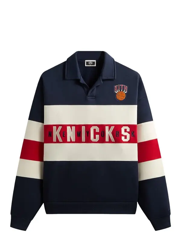 Kith For The New York Knicks Classic Nelson Rugby - Black