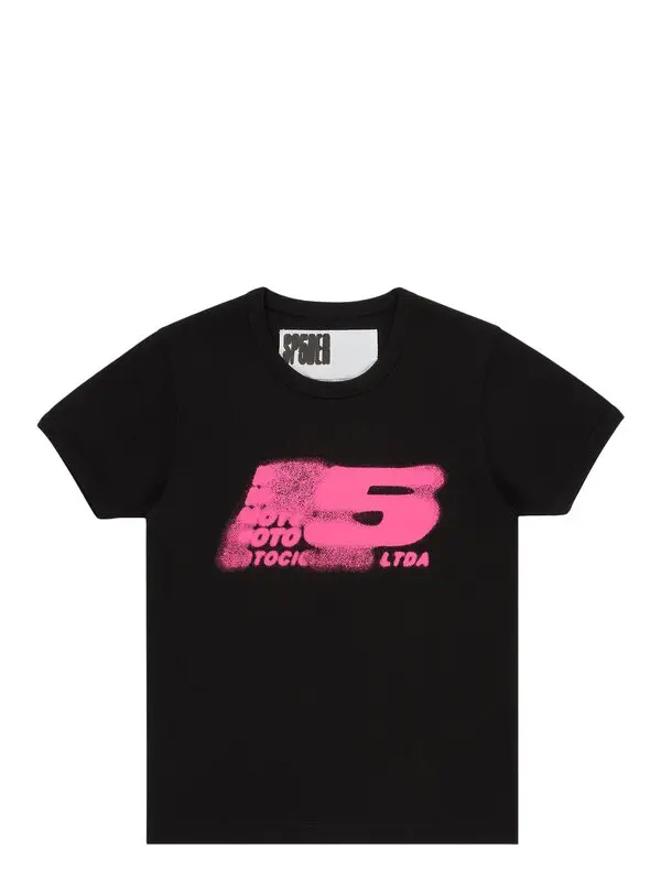 SP5DER Moto 5 Baby Tee - Black