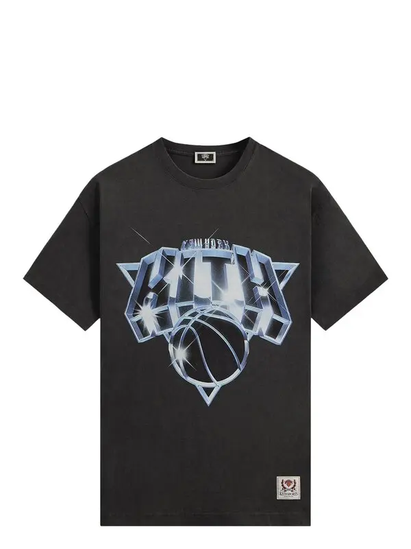 Kith For The New York Knicks Chrome Vintage Jones Tee - Black