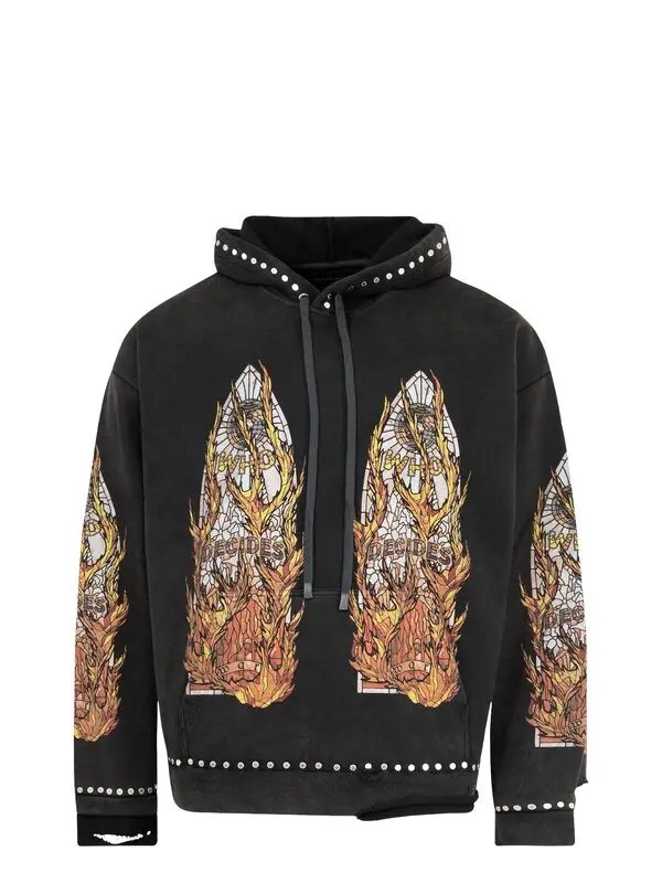 WHO DECIDES WAR Hardware Hooded Pullover - Grey