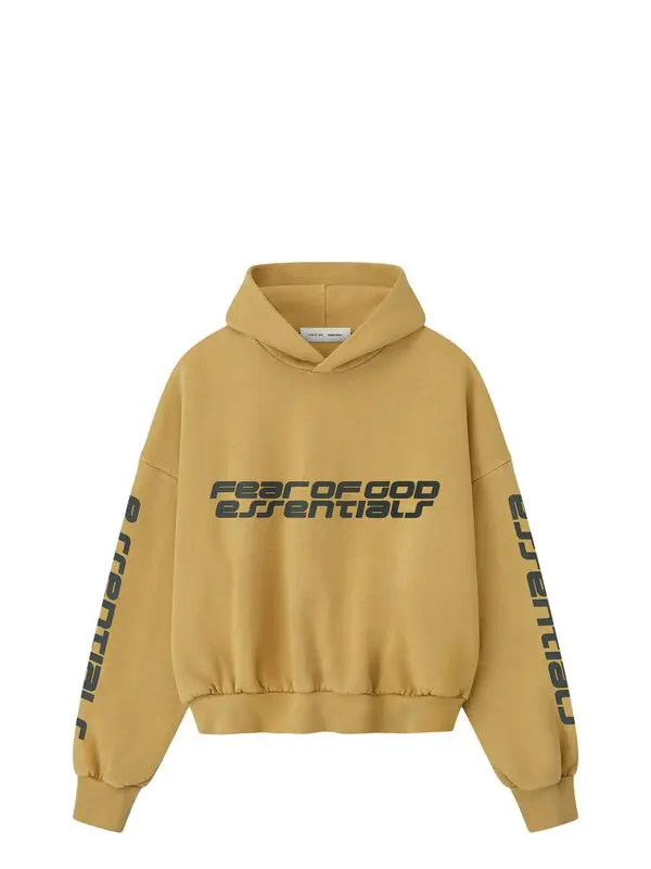 Fear Of God Relaxed Cropped Hoodie - Yellow