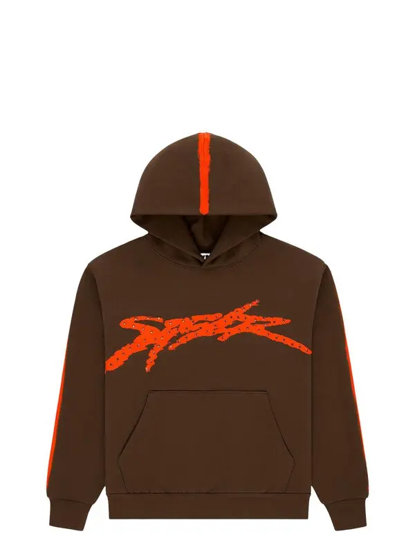 SP5DER Screaming Eagle Hoodie - Brown