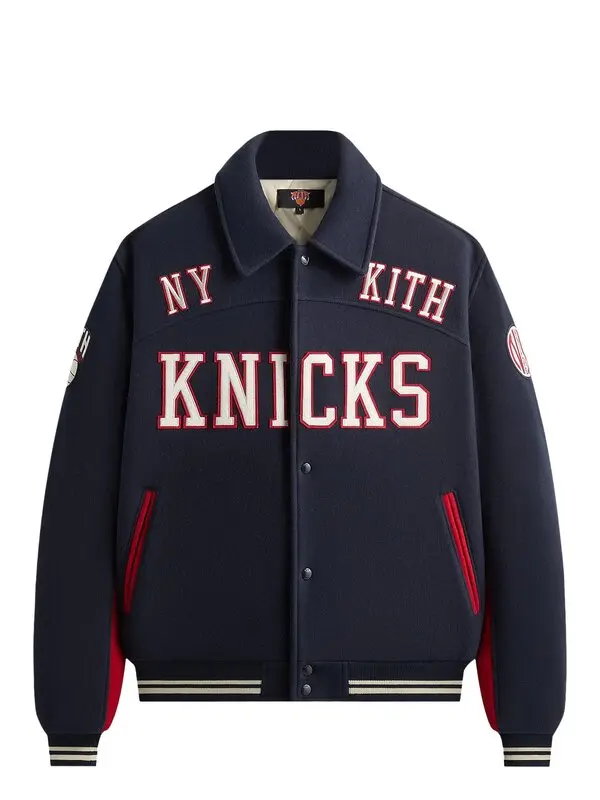 Kith For The New York Knicks Madison Square Garden Wool Varsity Jacket - Black