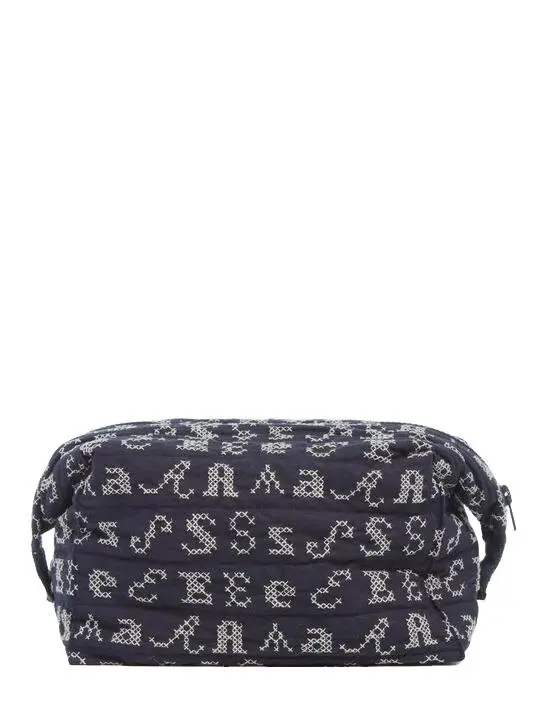 Sea Embroidered Kit Cosmetic Bag - Navy
