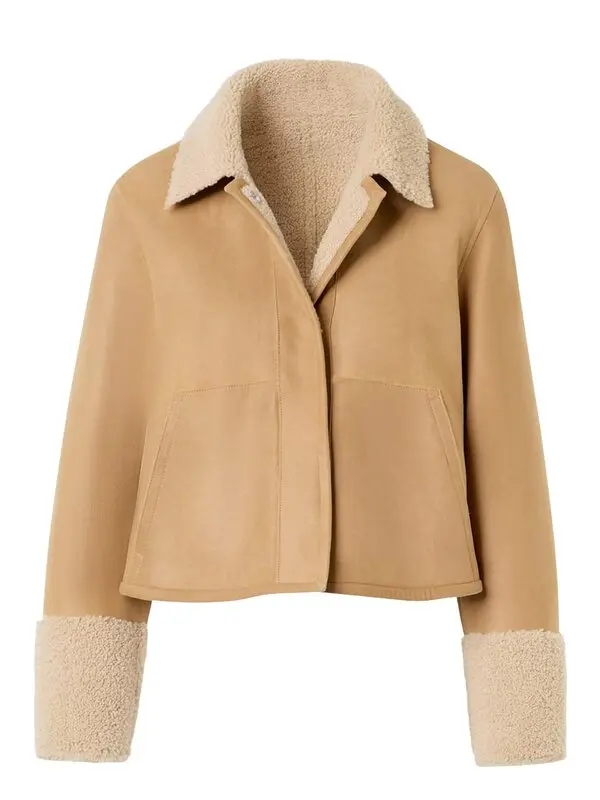 Akris Reversible Cady And Shearling Jacket - Beige