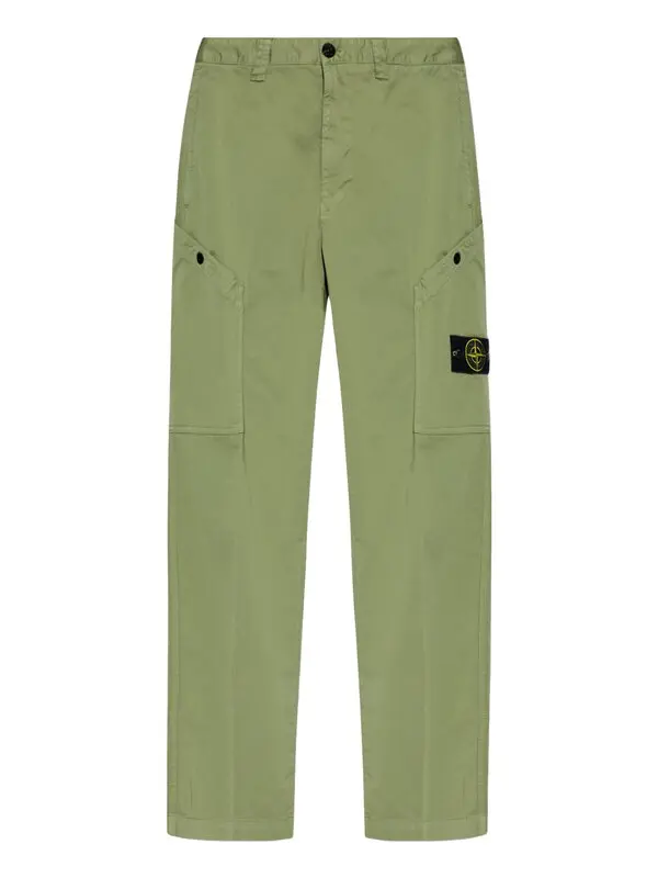 Stone Island Logo Trousers - Green