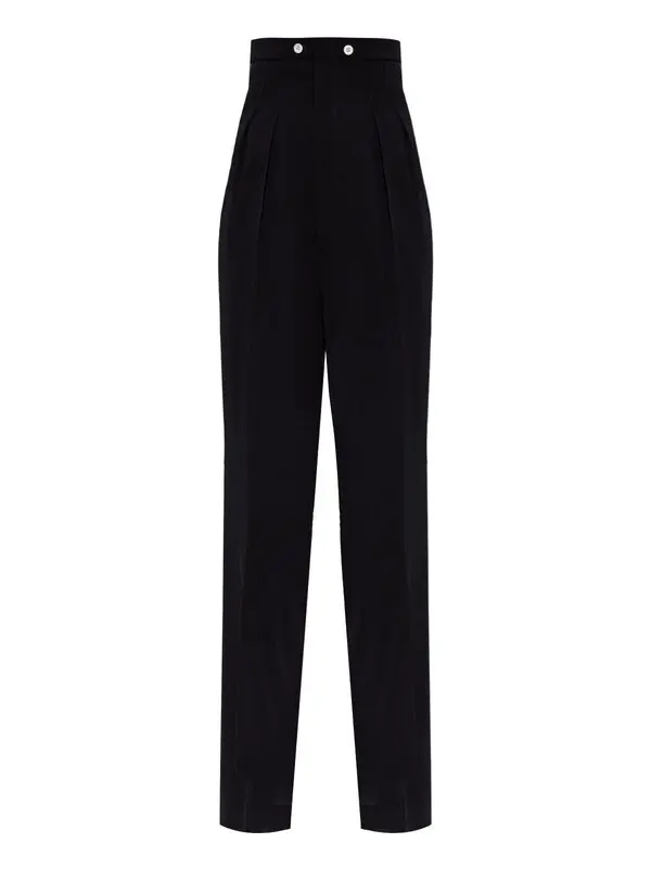 MAISON MARGIELA Wool Trousers - Black