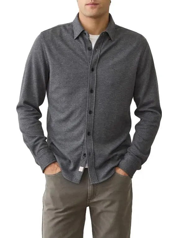 Marine Layer Pacifica Stretch Knit Shirt - Charcoal Heather