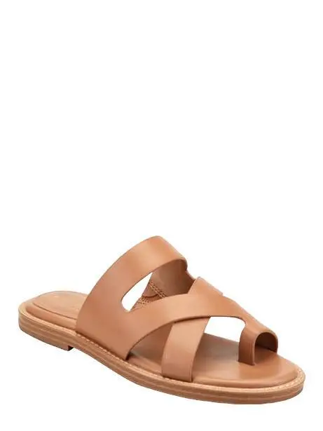 Marc Fisher Genella Criss-cross Slide Sandal - Medium Natural