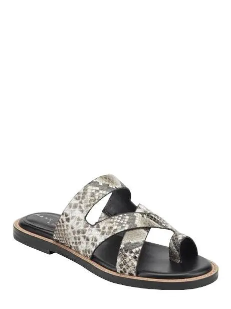 Marc Fisher Genella Criss-cross Slide Sandal - White Multi
