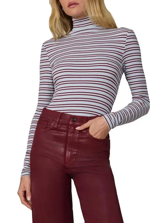 Joe's Jeans The Tony Stripe Turtleneck Top - Sky/syrah Stripe