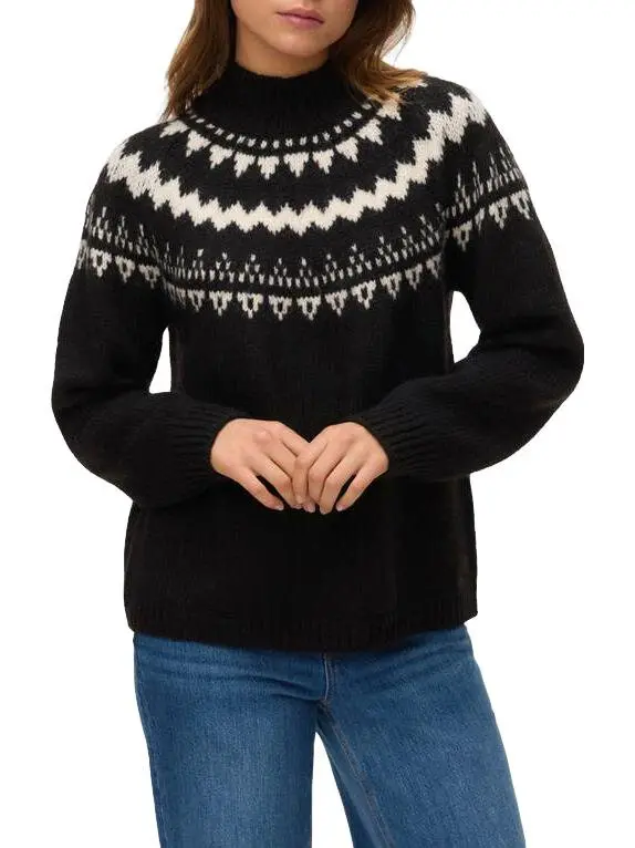 Vero Moda Vivian Fair Isle Sweater - Chocolate Torte Deta