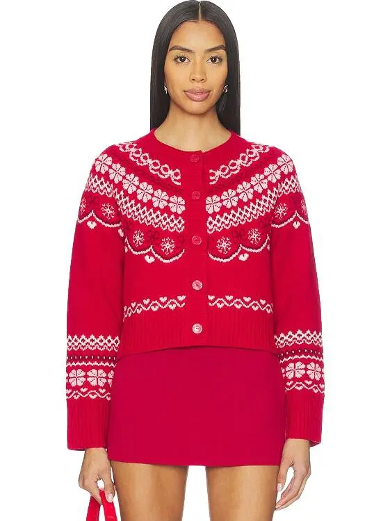 LoveShackFancy Shantae Cardigan - Red Velvet Truffle