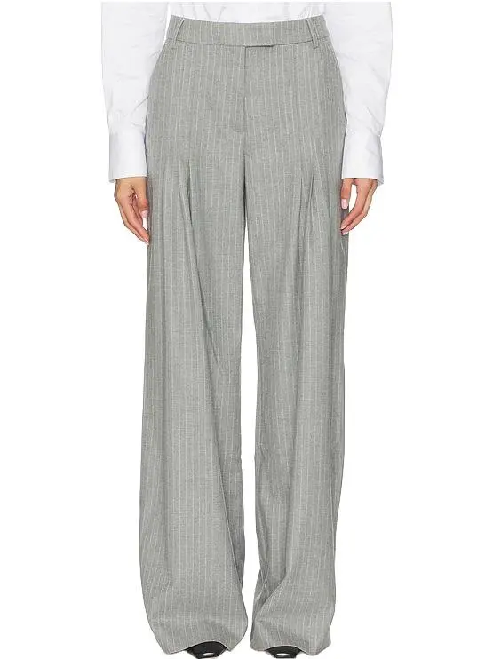 Remain Birger Christensen Wide Leg Suiting Pants - Titanium Comb