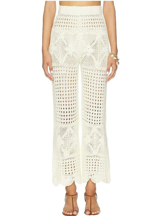 Agua Bendita Wesley Crochet Pants - Ivory