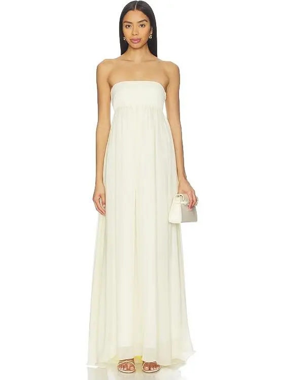 Posse Solene Strapless Dress - Butter Yellow